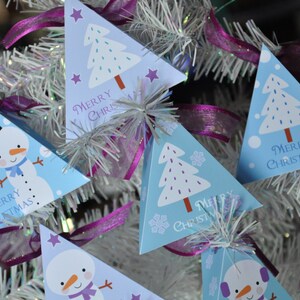 Snowman Merry Christmas Triangle Gift Box - PDF Printable Digital File ...