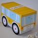 Bus Birthday Party Printable Favor Box / Bus Treat Boxes / Bus Paper ...
