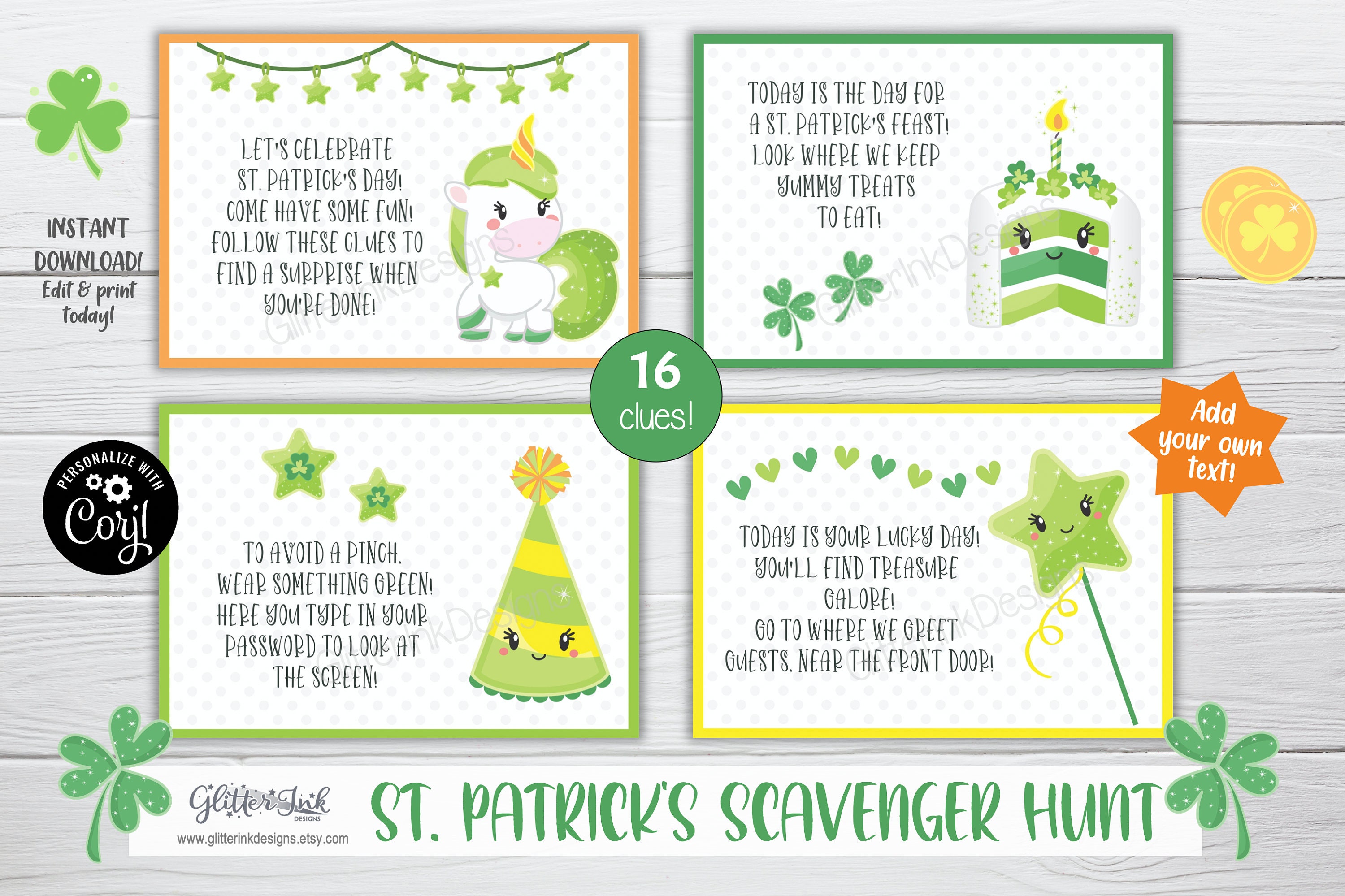 St Patricks Day Scavenger Hunt for Kids / St Patricks Day - Etsy