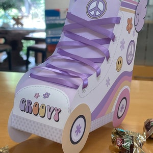 GROOVY Roller Skate Party Favor Boxes / Skate Favors Treat Box ...