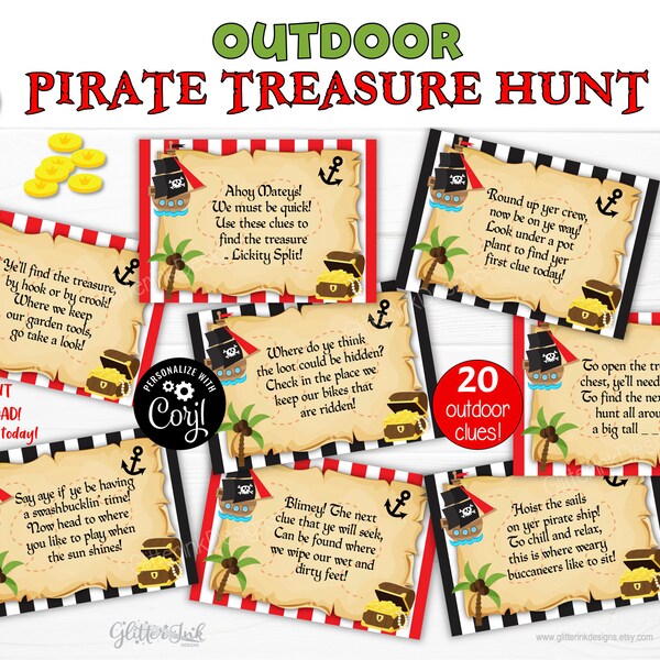 Pirate Treasure Hunt - Etsy