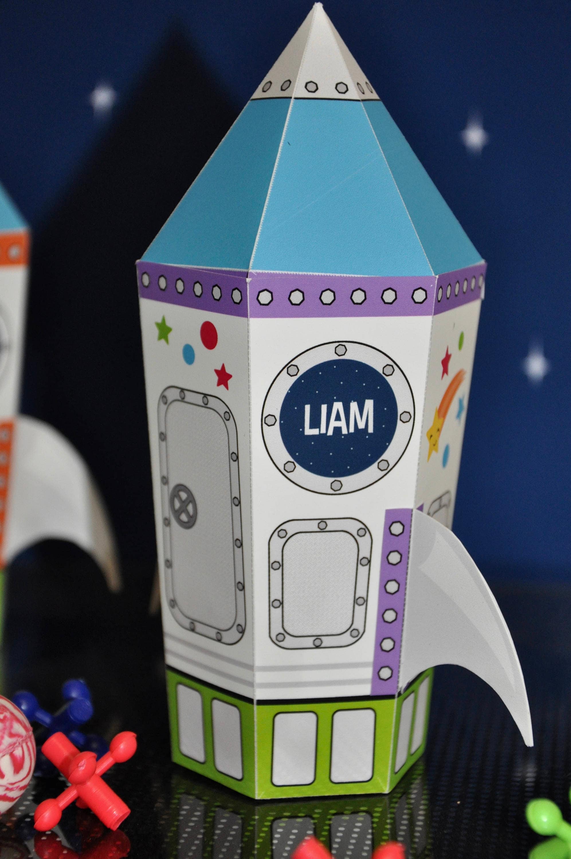 Outer Space Party Rocket Favor Boxes / Space Party Favors / Astronaut ...