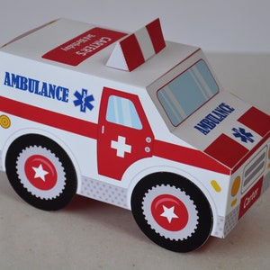 Ambulance Party Favor Box Centerpiece Decoration, First Responders ...