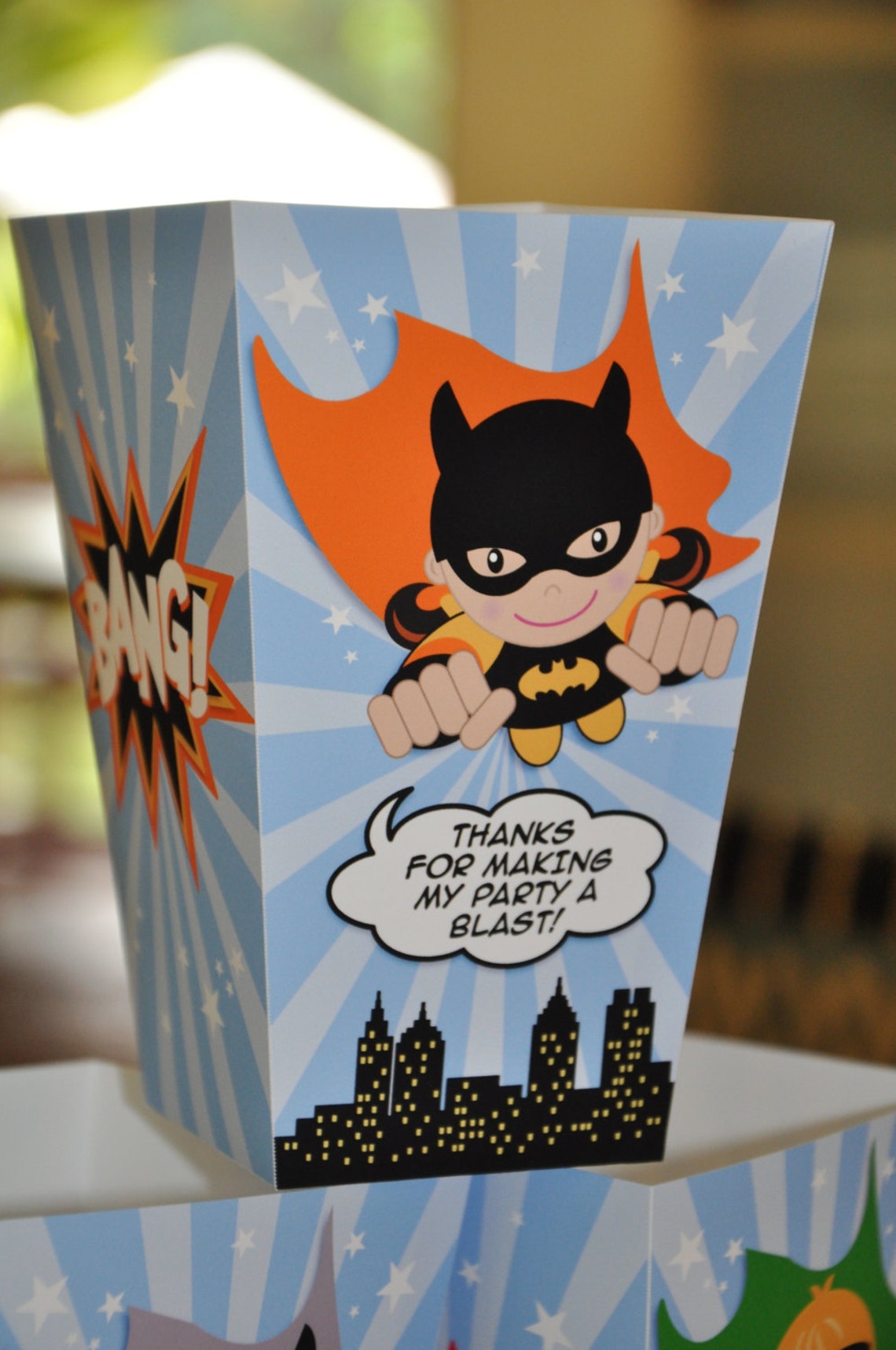 Superhero party popcorn boxes / Batman treat boxes / | Etsy