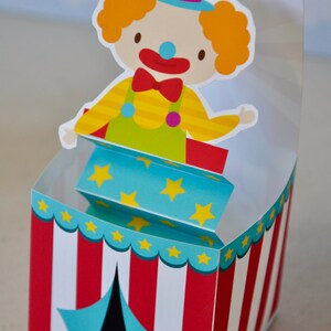 Circus Clown Jack in the Box Pop up Favor Box / Circus Favors / Clown ...