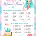 What's Your Mermaid Name Printable Party Game / Mermaid Party Name ...