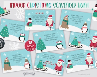 Christmas Advent Treasure Hunt Clue Cards - Etsy