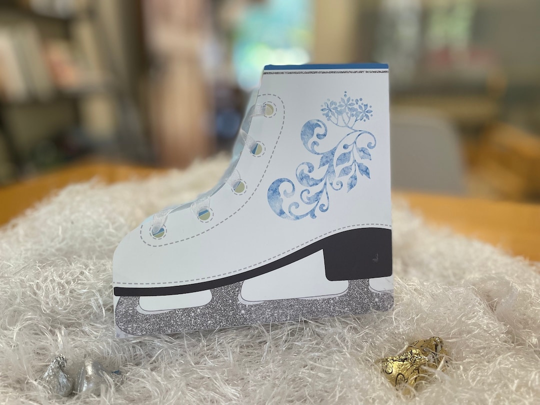 Ice Skate Favor Box / Ice Skating Party Favors / Ice Princess Printable ...