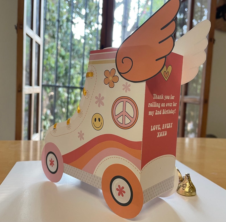 TWO GROOVY Roller Skate Party Favor Boxes / Skate Favors Treat | Etsy