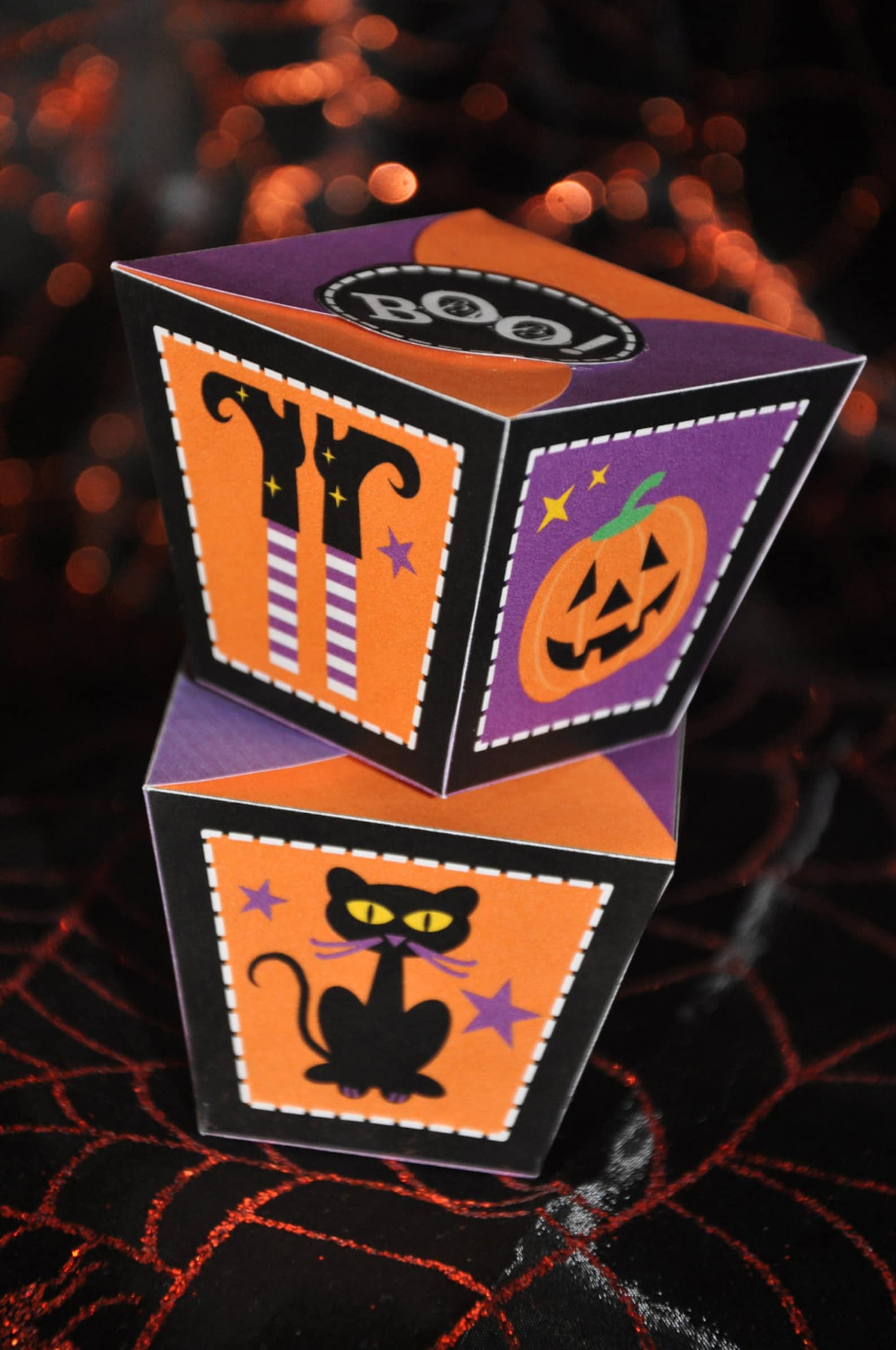 Mini Halloween Treat Box / Halloween Favor Box / Halloween - Etsy