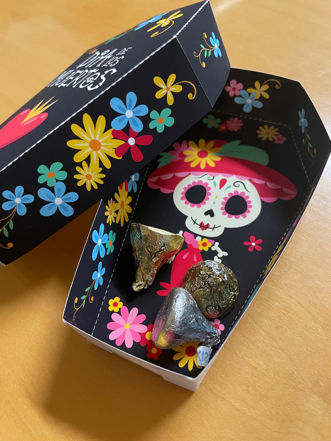 Day of the Dead Coffin Treat Box, Día De Los Muertos Printable Sugar ...