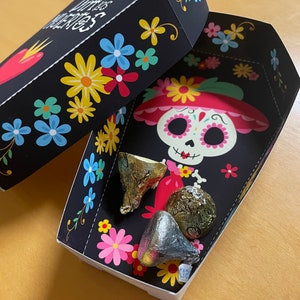 Day of the Dead Coffin Treat Box, Día De Los Muertos Printable Sugar ...