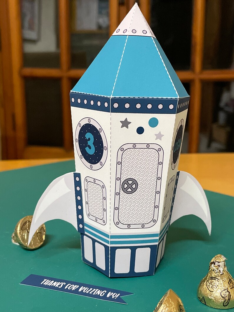 Outer Space Party Rocket Favor Boxes / Space Party Favors / - Etsy