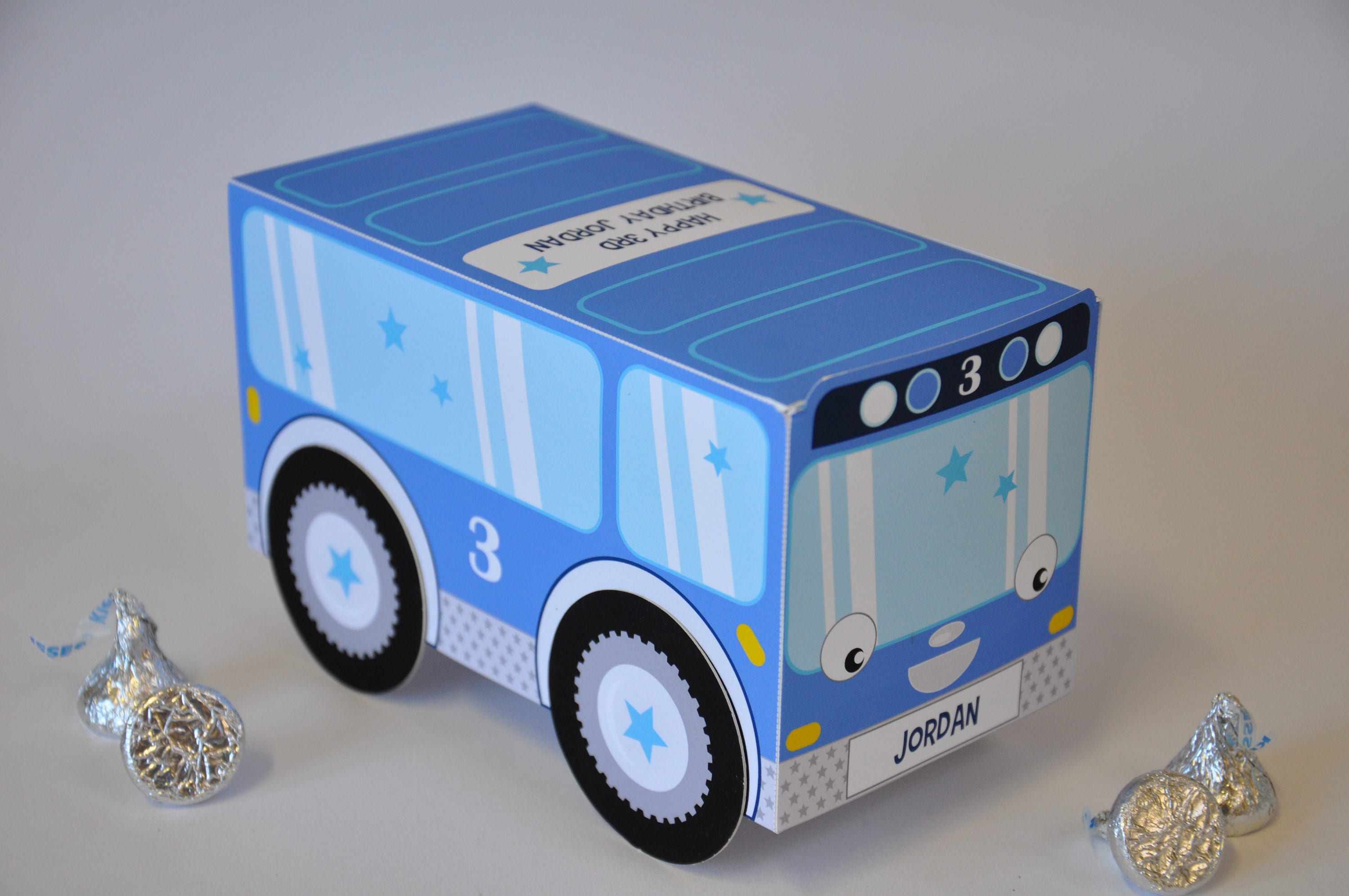 Bus Party Favor Box / Bus Treat Box / Bus Party Favors / Bus ...