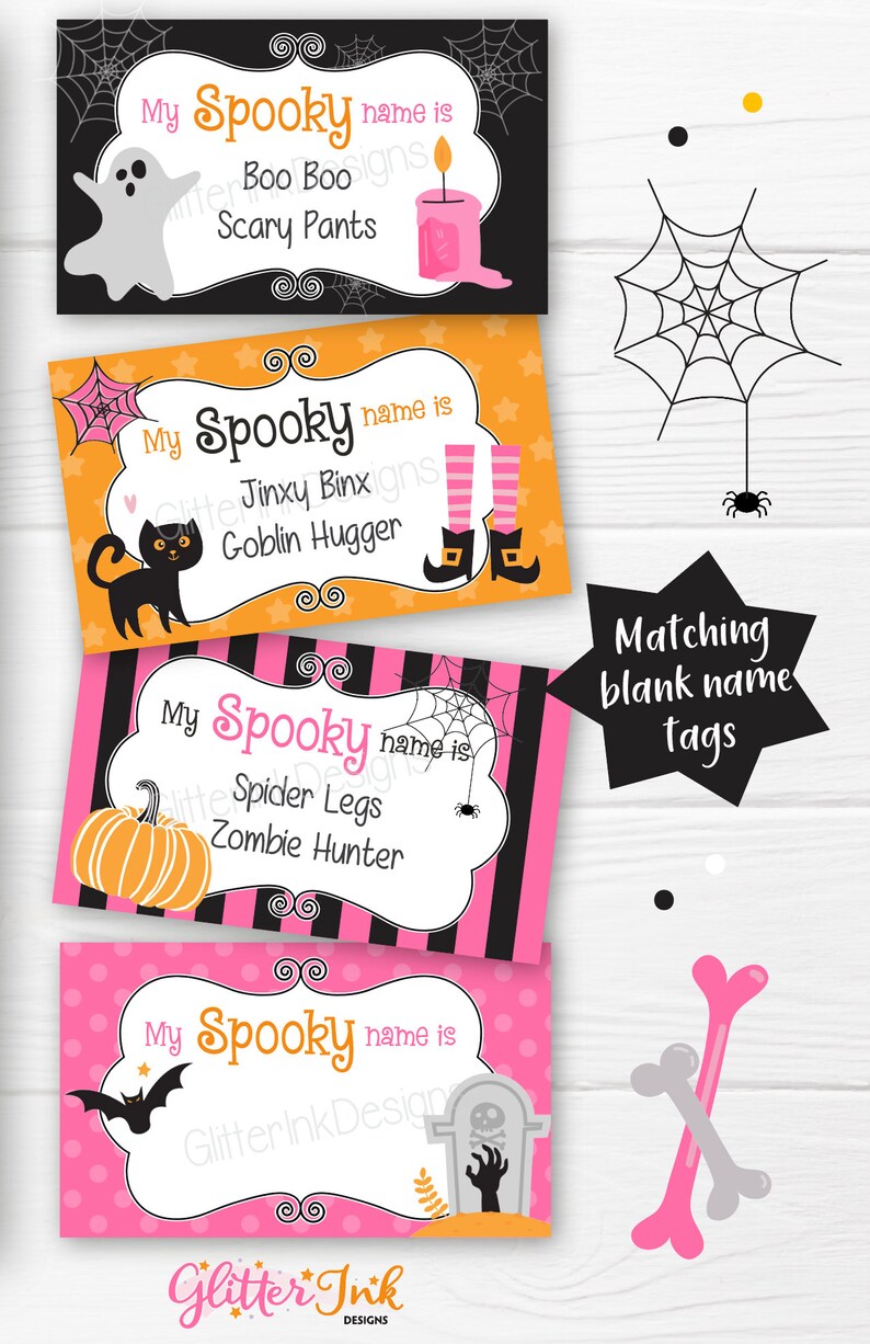 What's Your Spooky Halloween Name Game / Spooktacular Printable Sign ...