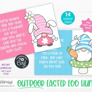 Outdoor Easter Scavenger Hunt for Kids / Easter Egg Hunt Clues ...