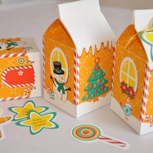 Christmas Gift Box / Gingerbread House Milk Carton / Gingerbread Man ...