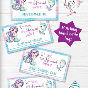 What's Your Mermaid Name Printable Party Game, Under the Sea Birthday ...