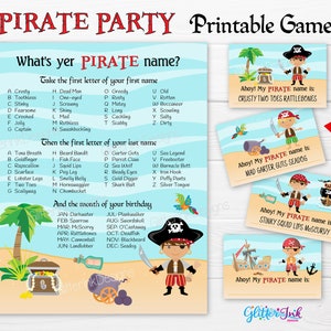 Pirate and Mermaid Party Game / What's Your Pirate Name? Whats Your ...