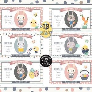 Bunny Bucks Coupons for Kids Easter Egg Hunt / Printable Easter Reward ...