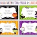 Halloween Party Food Tent Cards / Halloween Printable Treat Bag Toppers ...