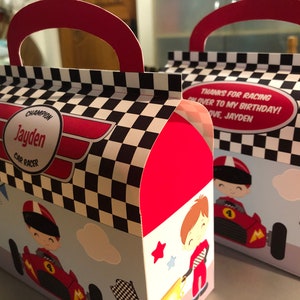 Race Car Party Favor Boxes / Race Car Birthday Party Favors / Racing ...