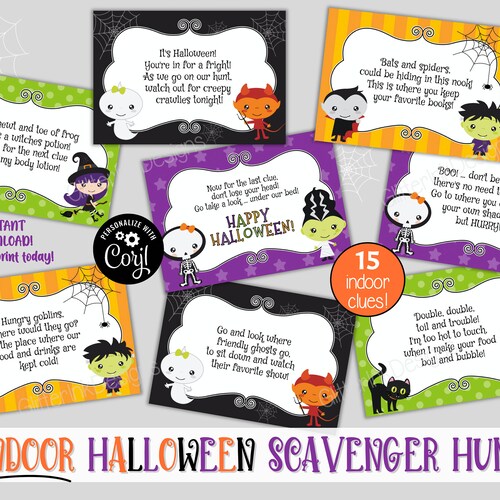 Outdoor Halloween Scavenger Hunt / Kids Halloween Treasure - Etsy
