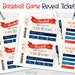 Baseball Game Reveal Scavenger Hunt and Printable Ticket / Baseball ...