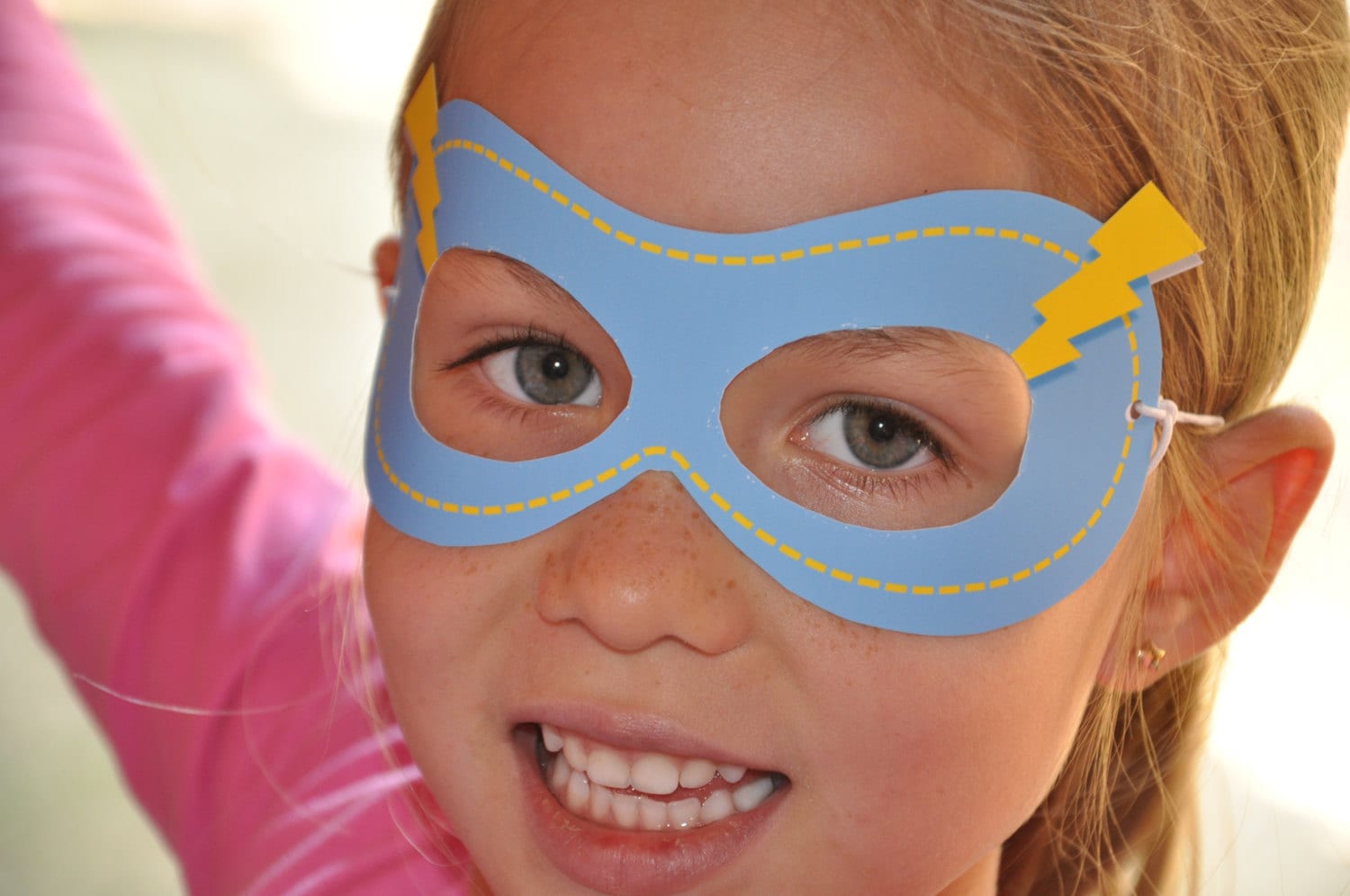 Super Girl Super Heroes party pdf printable superhero eye | Etsy