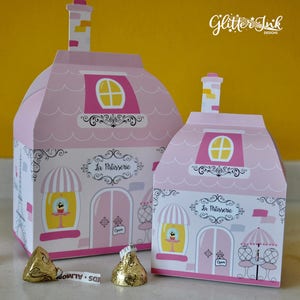 Paris Cafe PDF Party Printable House Favor Box / Parisian Cafe ...