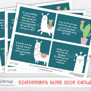 Fun Llama Birthday Scavenger Hunt, Kids Party Activities Indoor and ...