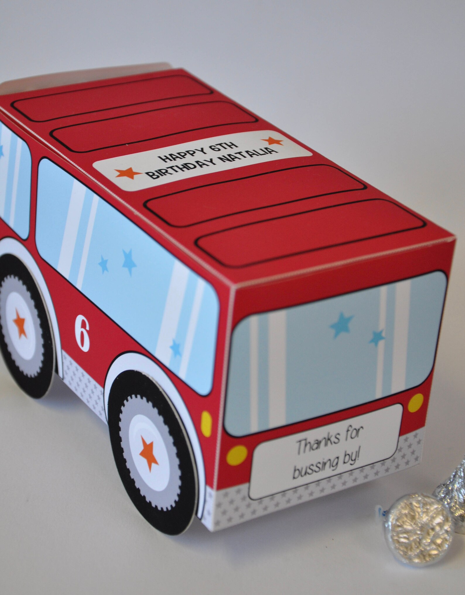 Little Bus Birthday Printable Favor Box / Bus Party Treat Box - Etsy