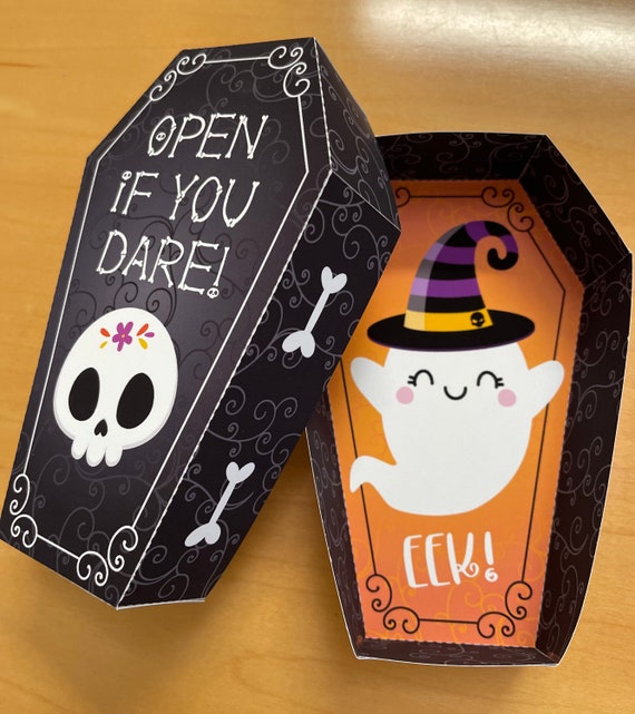 Halloween party coffin treat box / Printable coffin box party favors ...