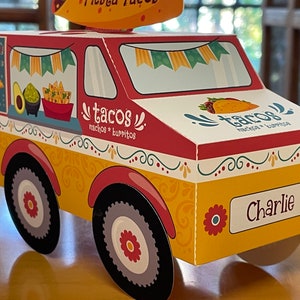 Taco Truck Printable Favor Box / DIY Taco Twosday Party Favors ...