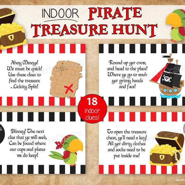 Pirate Treasure Hunt - Etsy