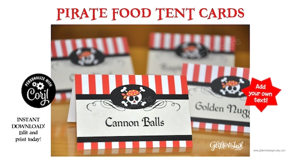 Pirate Party Food Labels