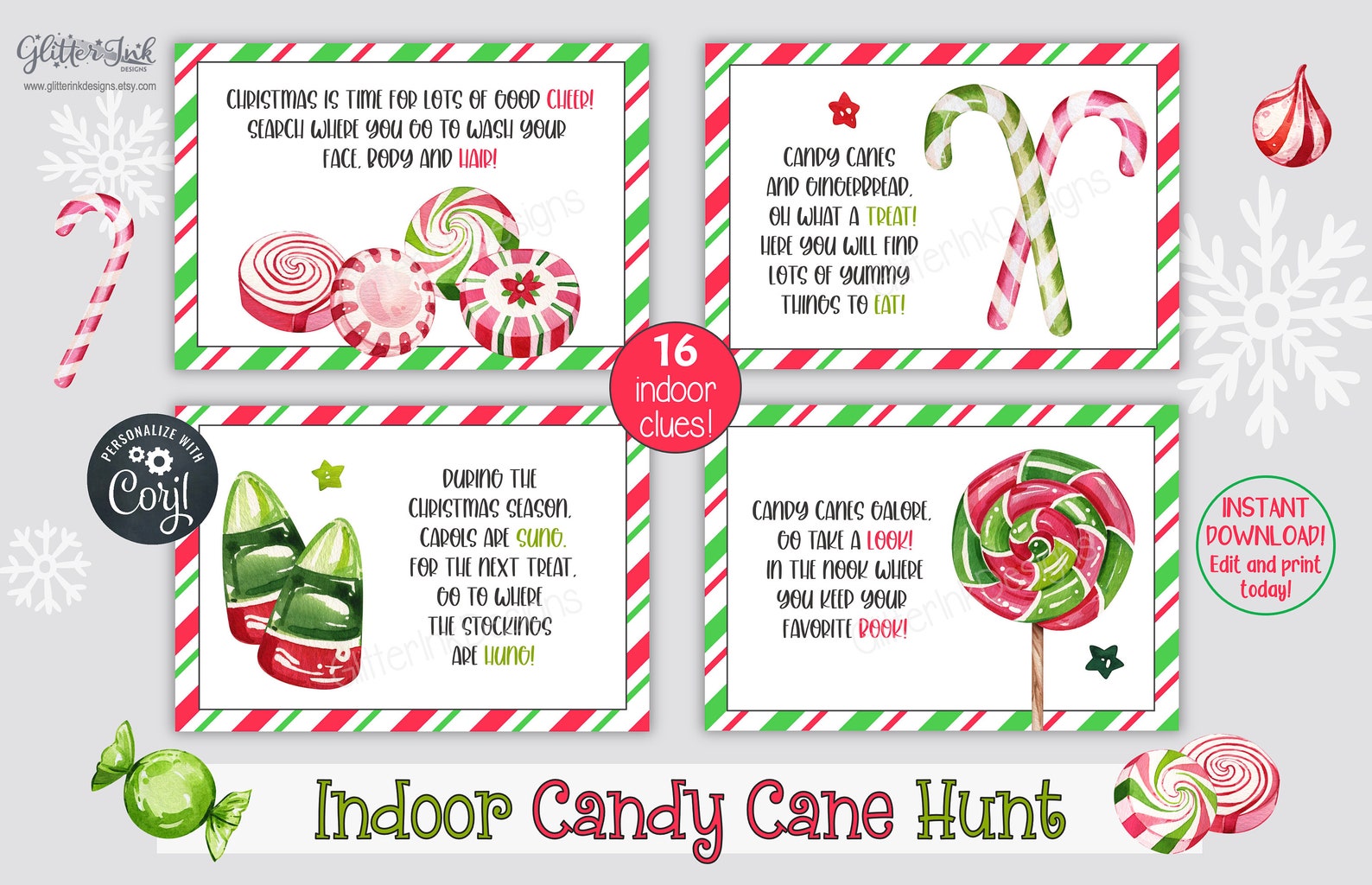 Indoor Candy Cane Hunt / Christmas Scavenger Hunt / Christmas - Etsy