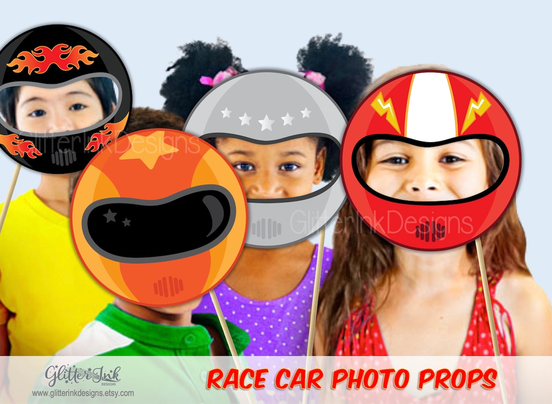Race Car Party Photo Booth Props / Racing Car Birthday Car Photo Booth ...