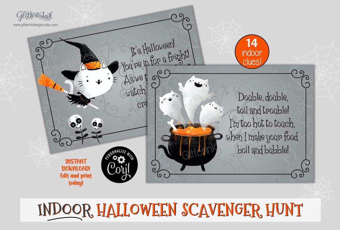 Indoor Halloween Scavenger Hunt / Kids Halloween Treasure Hunt - Etsy
