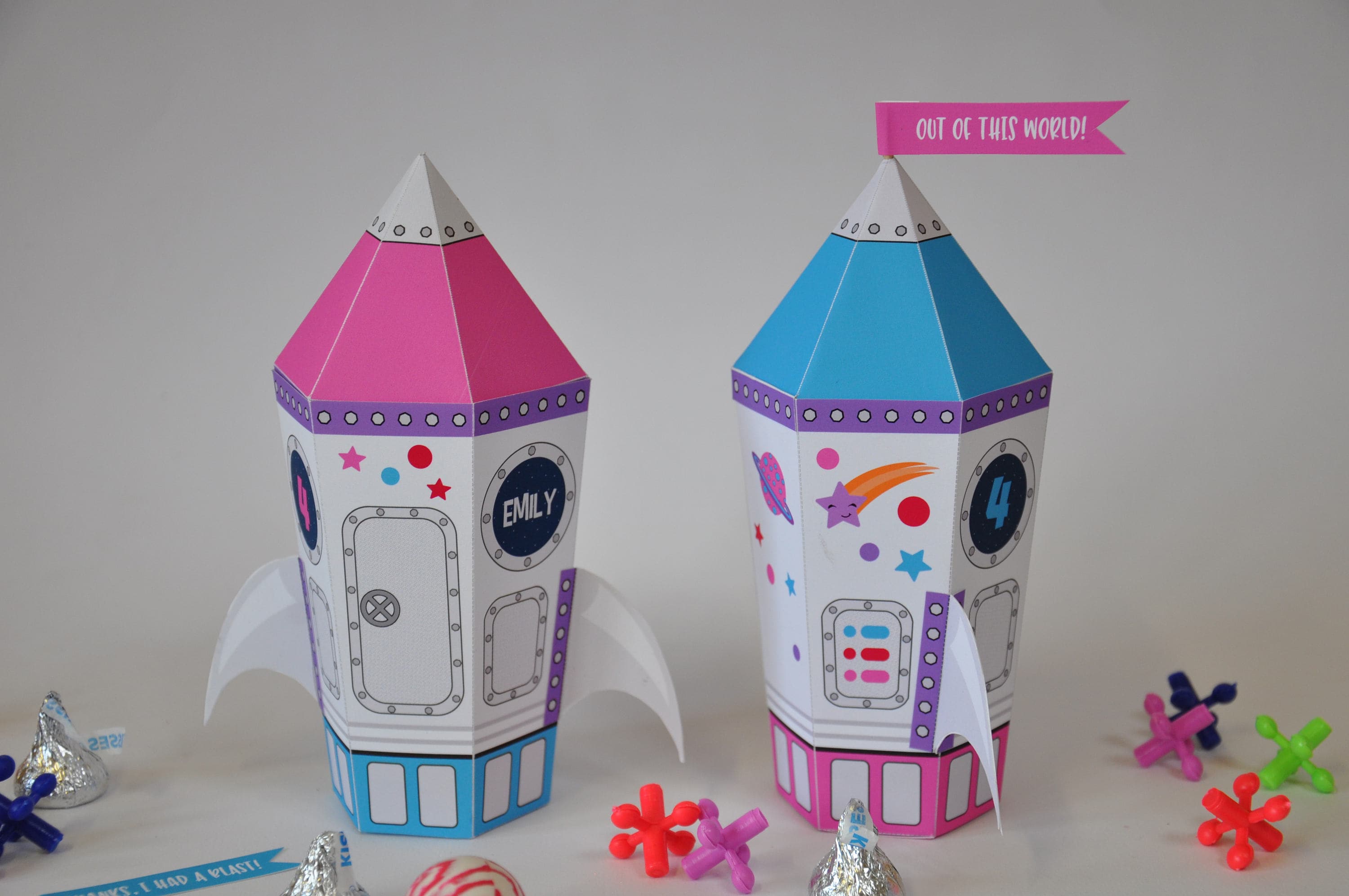 Outer Space Party Rocket Favor Box / Astronaut Party Favors / | Etsy