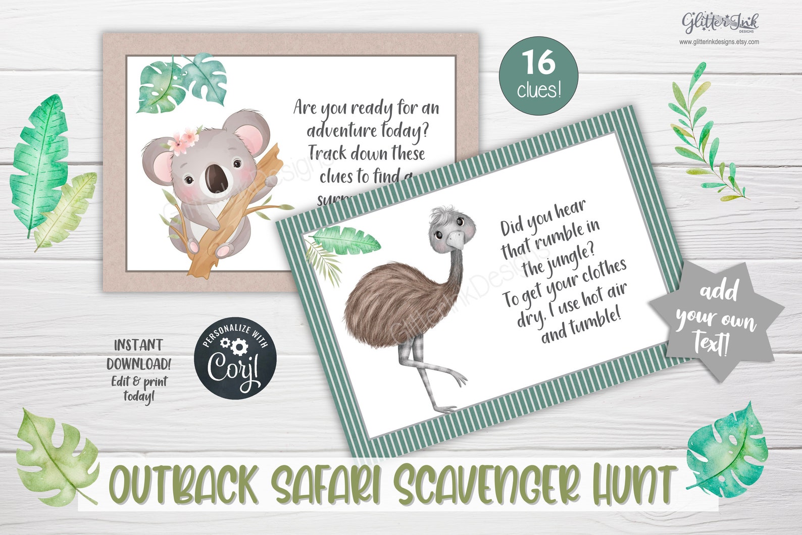 Jungle Safari Animal Scavenger Hunt Clue Cards / Australian - Etsy