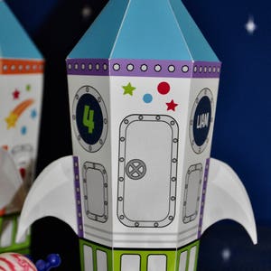 Outer Space Party Rocket Favor Boxes / Space Party Favors / Astronaut ...