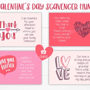 Valentine's Day Scavenger Hunt Printable Love Notes / Valentines Day ...