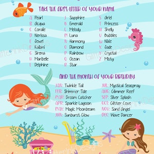 Pirate and Mermaid Party Game / What's Your Pirate Name? Whats Your ...