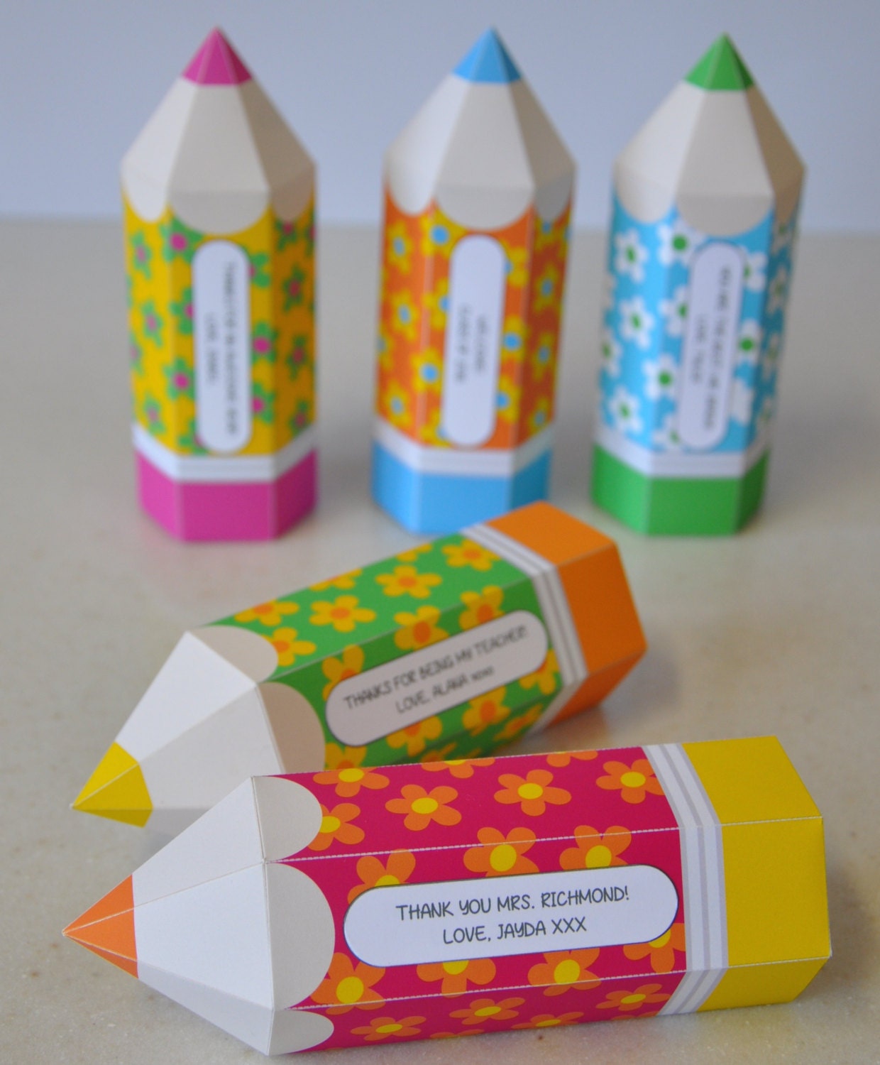 Back to School Printable Pencil Box Template, DIY Teacher Appreciation ...