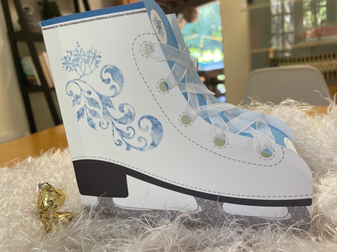 Ice Skate Favor Box / Ice Skating Party Favors / Ice Princess | Etsy