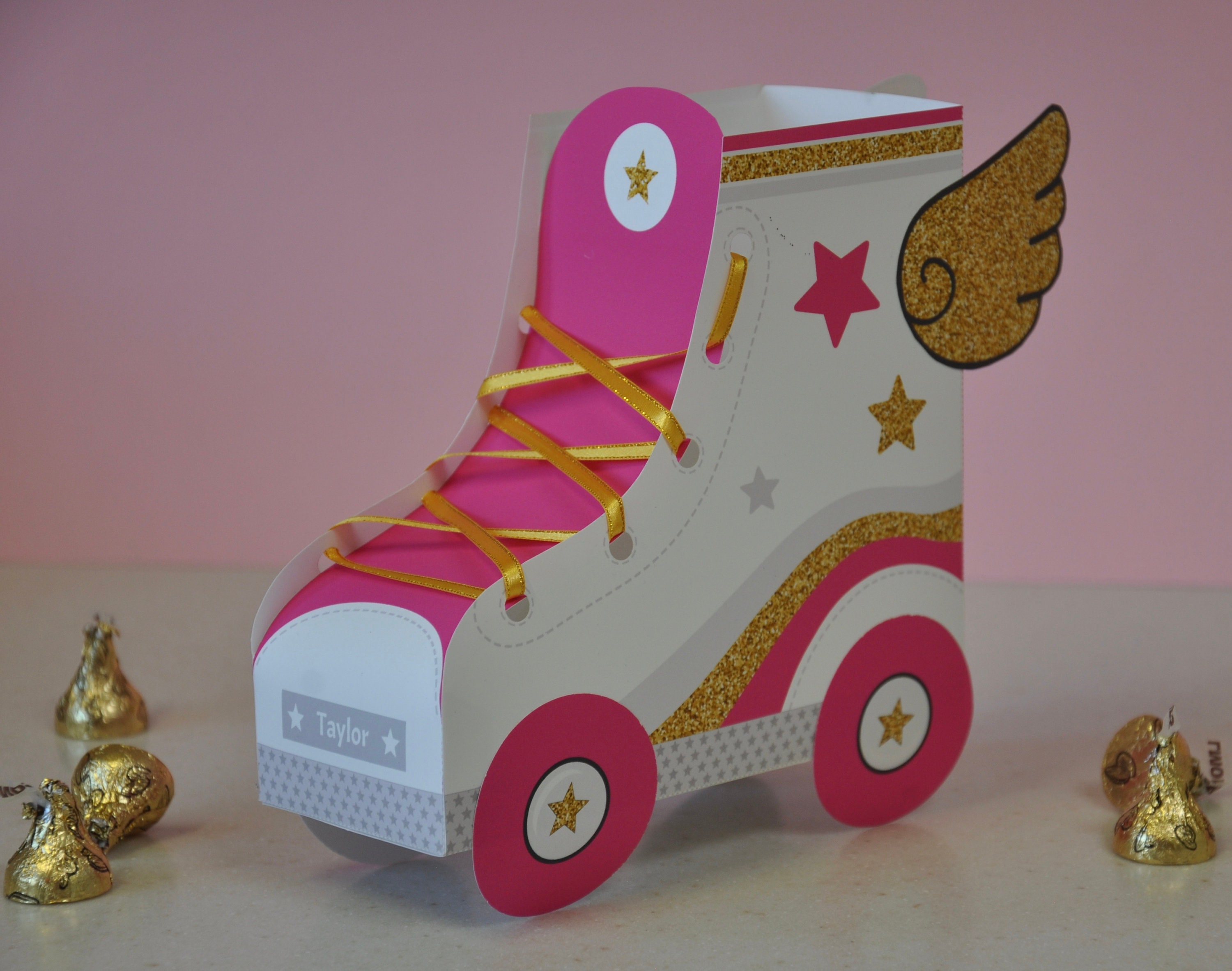 Roller Skate Printable Favor Boxes / Roller Skate Party Favors - Etsy