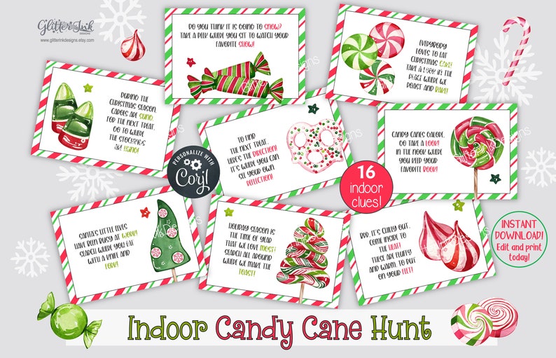 Indoor Candy Cane Hunt / Christmas Scavenger Hunt / Christmas - Etsy