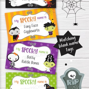 What's Your Spooky Halloween Name Game / Spooktacular Printable Sign ...