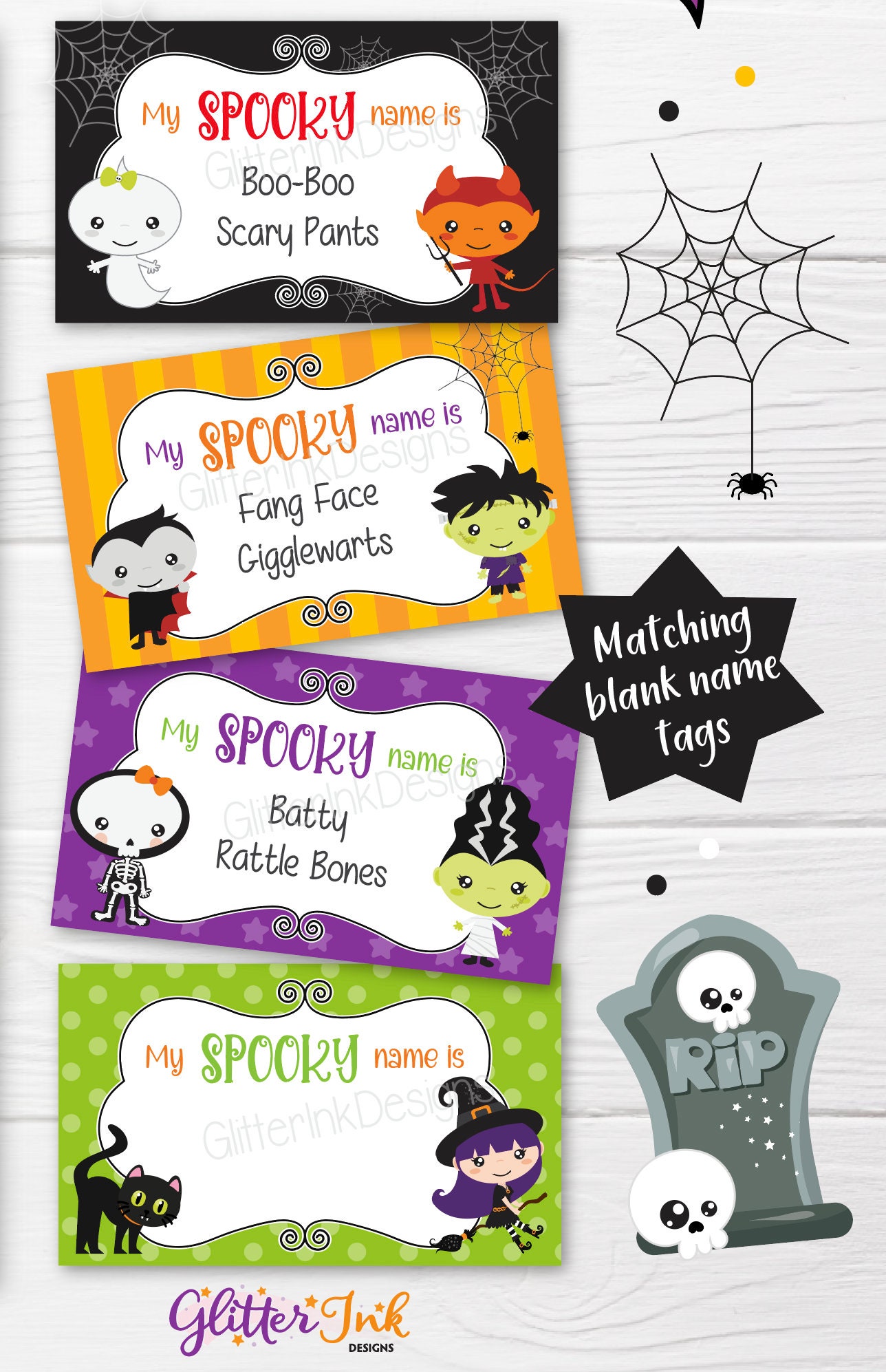 What's Your Spooky Halloween Name Game / Spooktacular Printable Sign ...